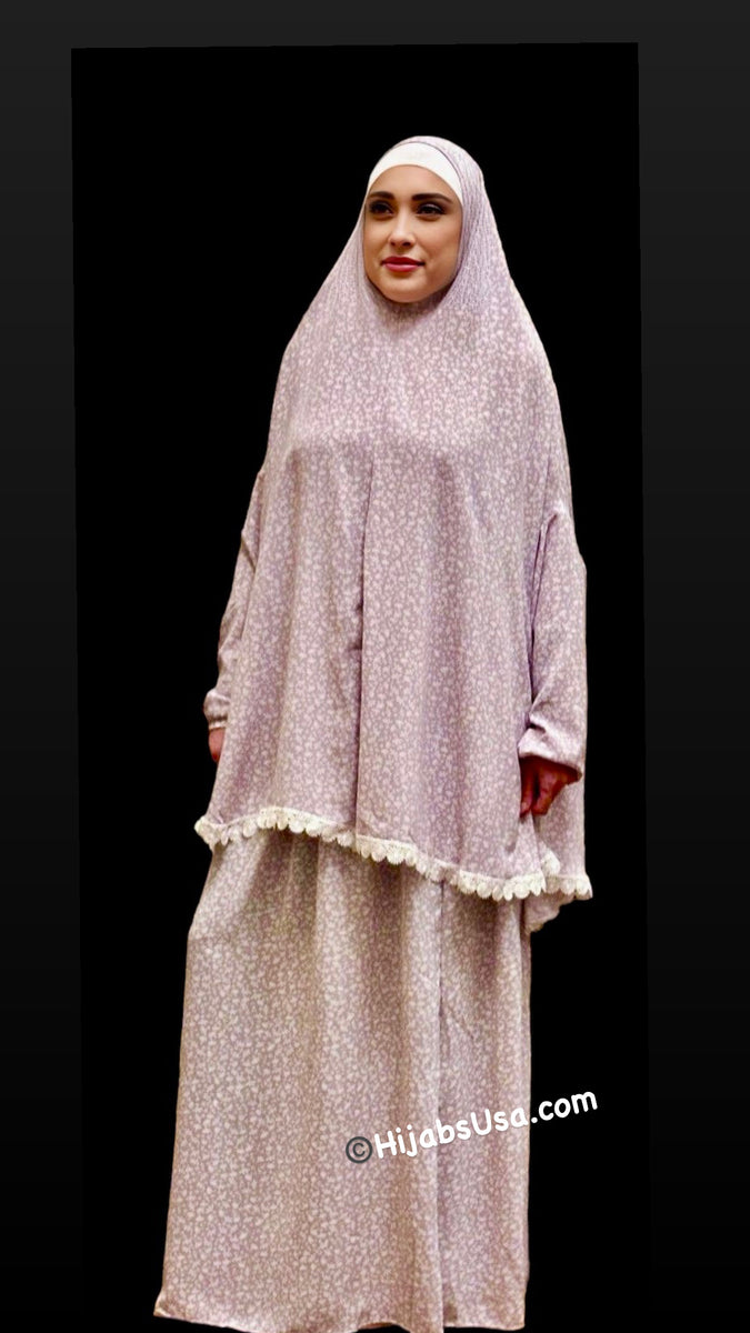 Asma 2pc Floral Prayer Garments/Salah clothes – Hijabs USA